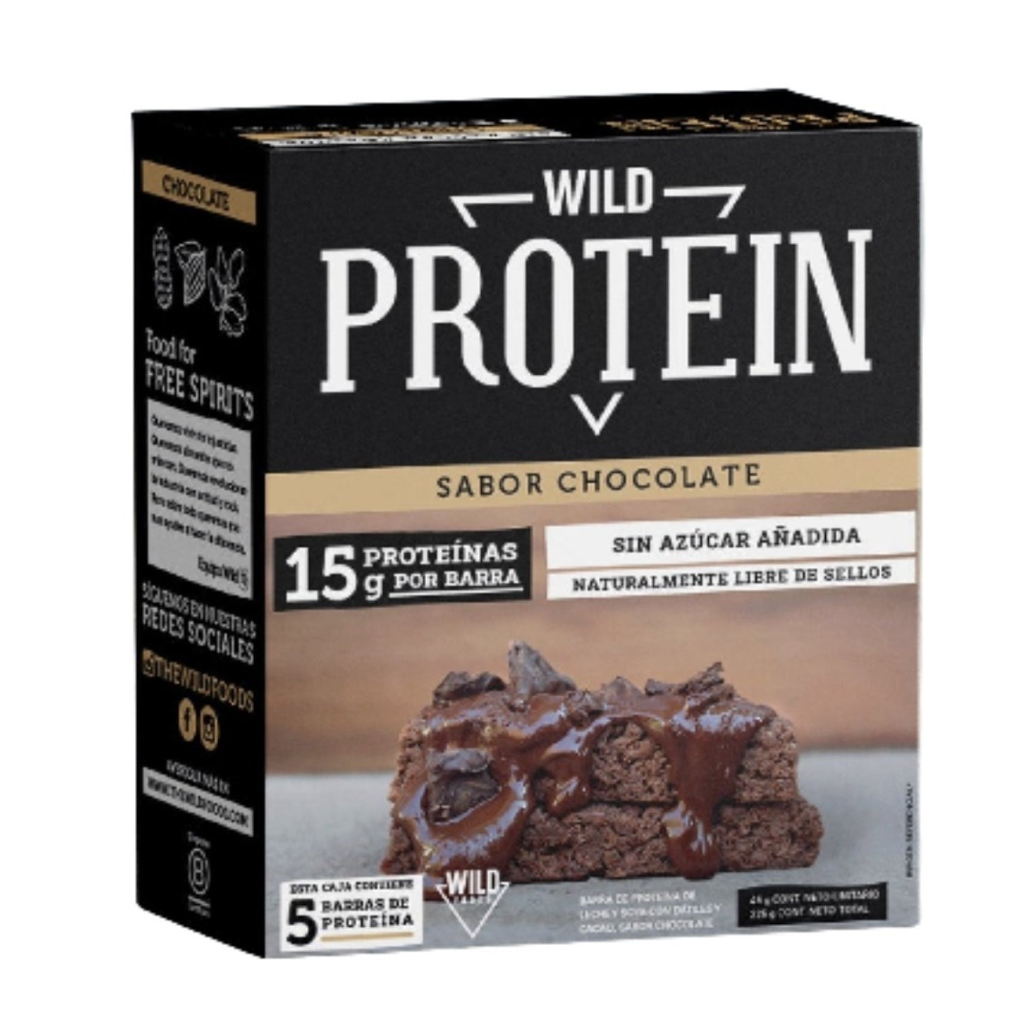 Wild Protein Barra De Proteinas Sabor Chocolate 5 Unidades – Nonnap